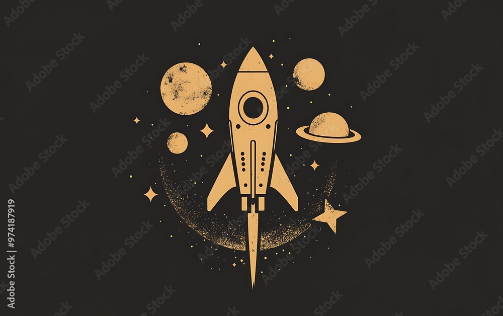 Futuristic Logo Design for a 2025 Space Exploration Company with Rocket ...