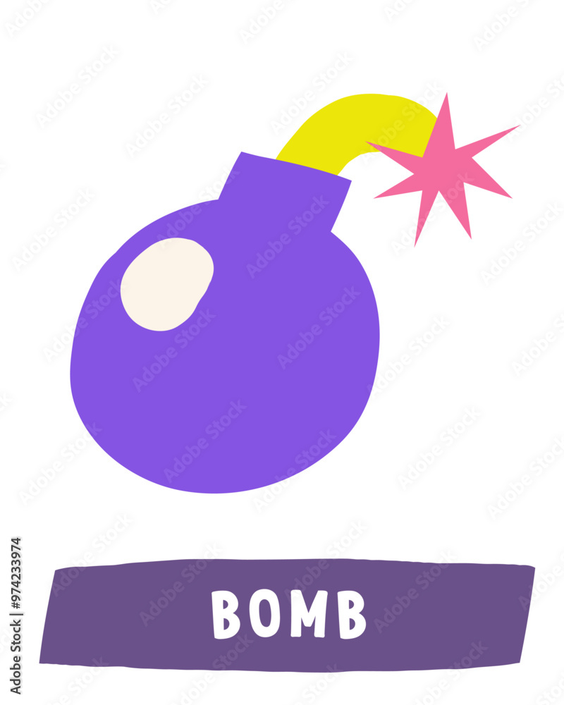 Learn pirate objects flashcard. Learning English words for kids. Cute ...