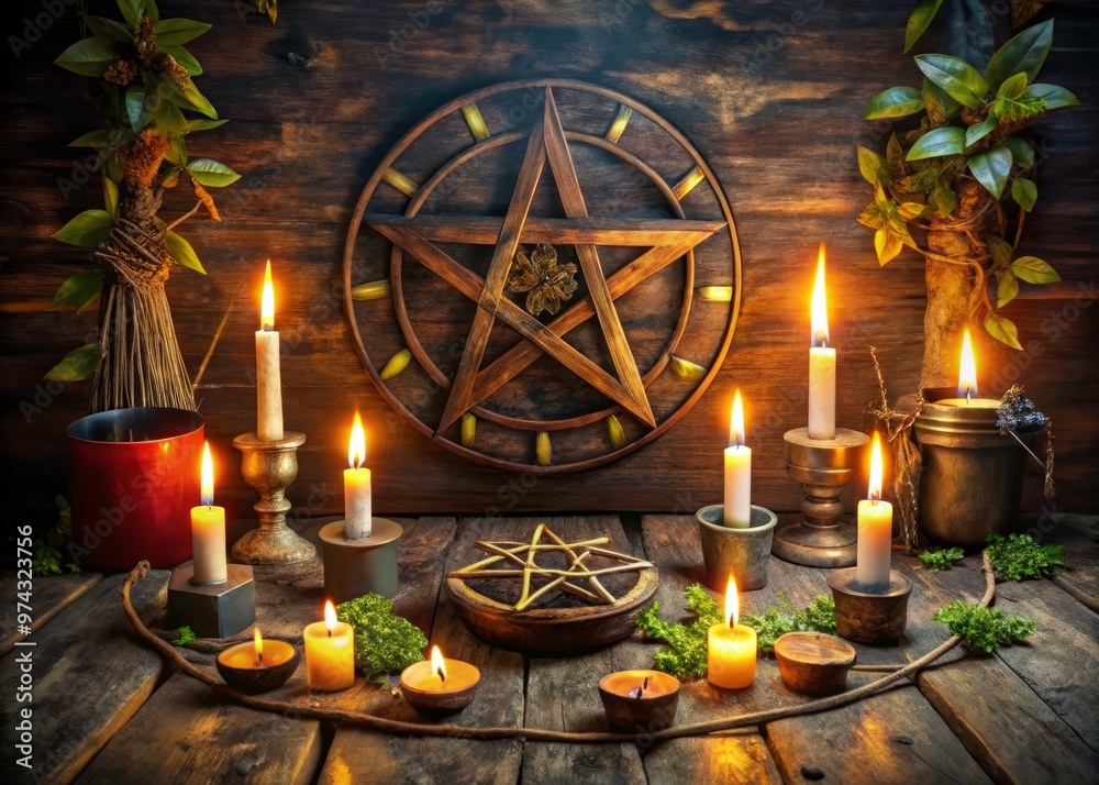 * Pagan ritual symbols and sigils Stock Illustration | Adobe Stock