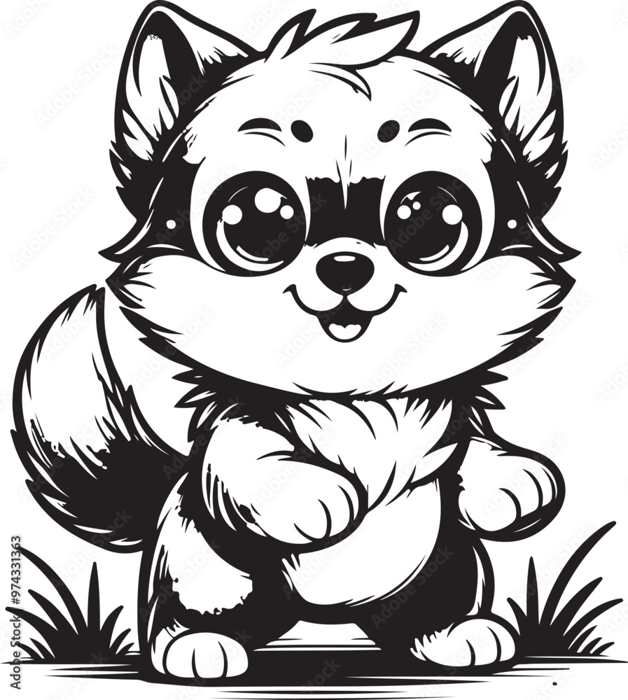 cute wolf clipart vector design,awesome cute wolf svg,high resolution ...