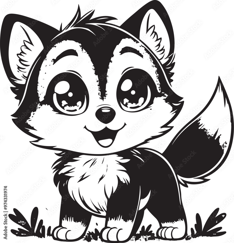 cute wolf clipart vector design,awesome cute wolf svg,high resolution ...