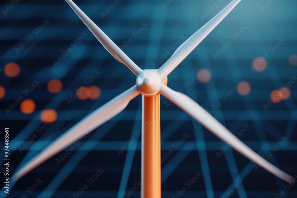 Renewable energy wind turbine with Visualized wind turbine energy flow ...