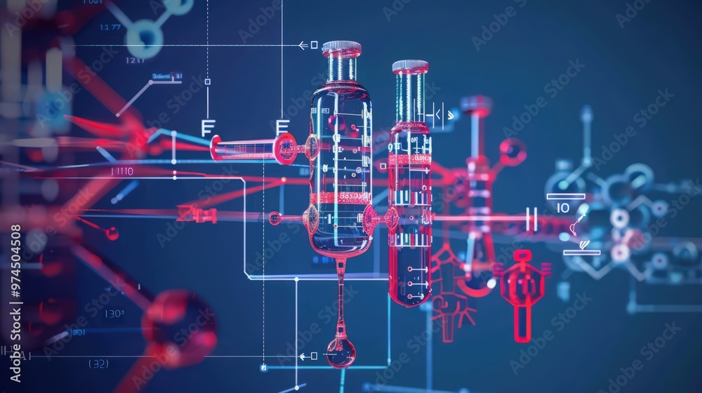 Blueprint of an equilibrium reaction, showing the dynamic balance ...