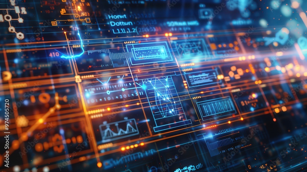 Blueprint of the periodic table with interactive elements explaining ...