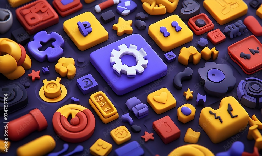 Interactive quiz interface featuring vibrant colors, intuitive design ...