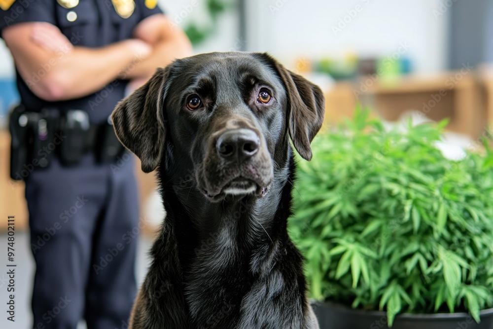 K-9 Drug Detection Dogs illustrated in a law enforcement infographic ...