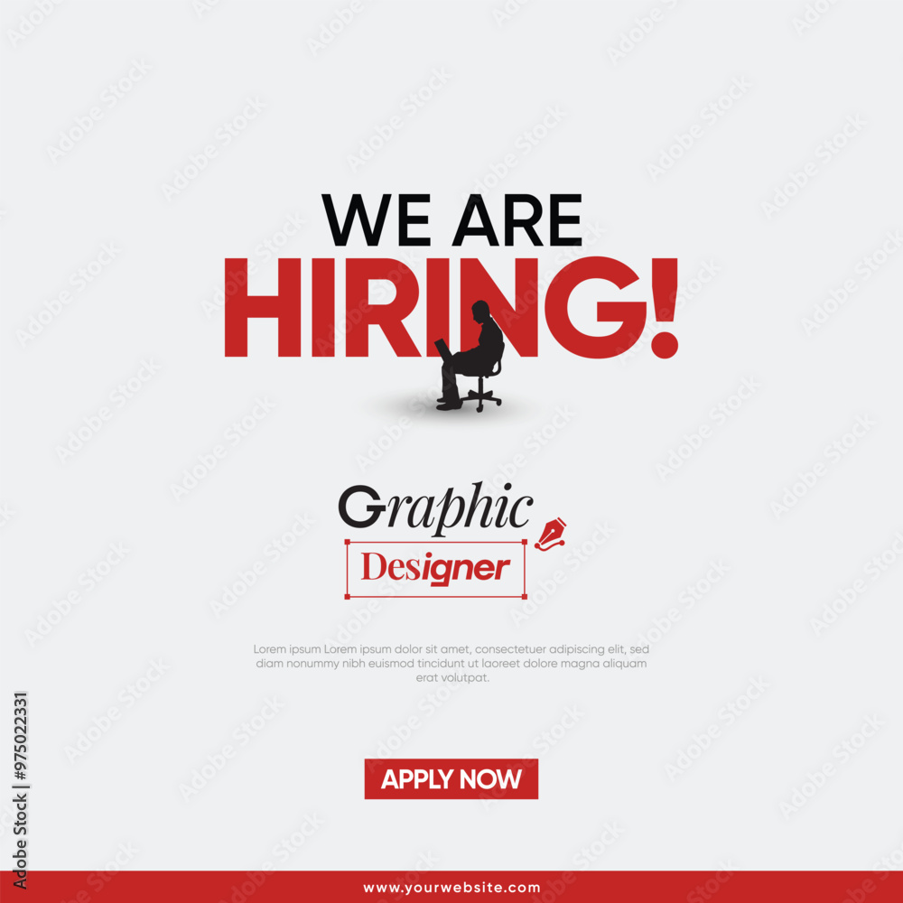 We are hiring Graphic Designer Social Media Post Template. We are ...