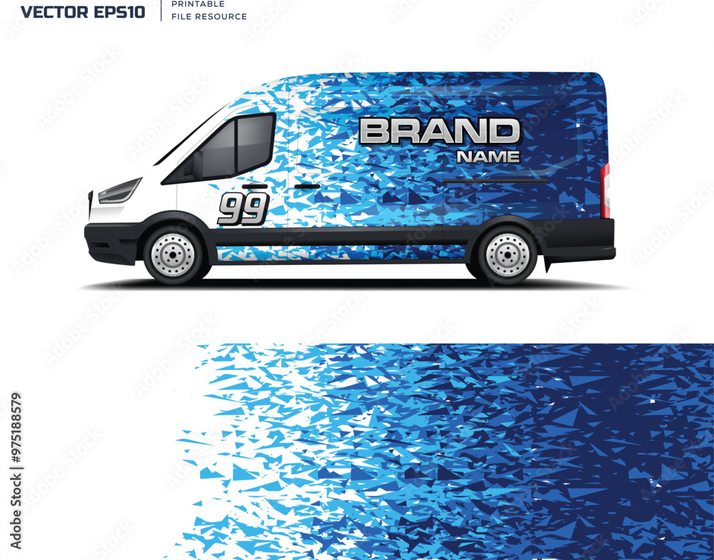 Car van Wrap design for company, decal, wrap, and sticker. abstract ...