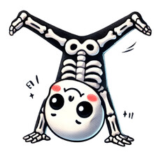 Halloween Skeleton Doing Handstand Free Stock Photo - Public Domain ...