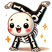 Halloween Skeleton Doing Handstand Free Stock Photo - Public Domain ...