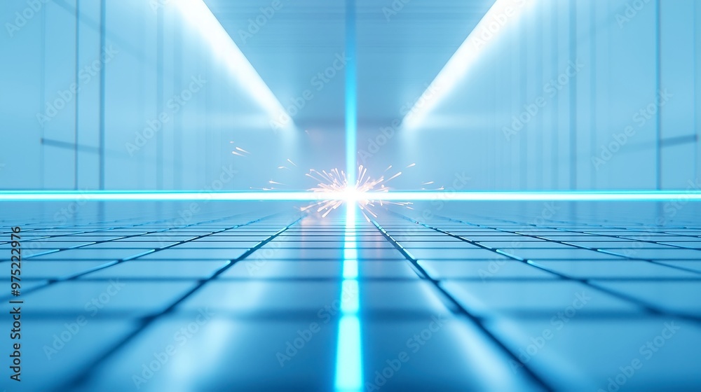 Innovative Blue Laser Technology, Featuring a sleek metal design with ...