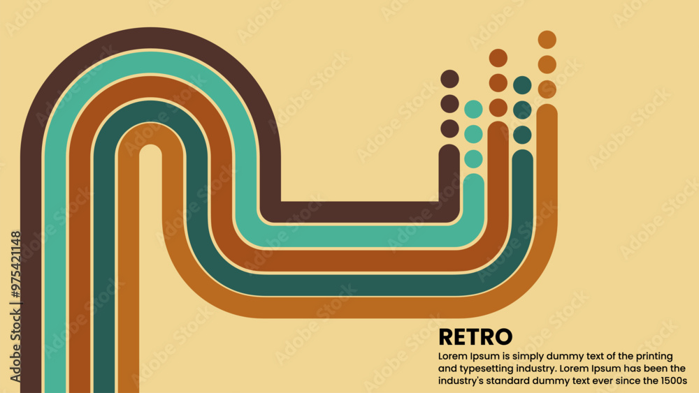 vintage style retro background 70s Stock Vector | Adobe Stock