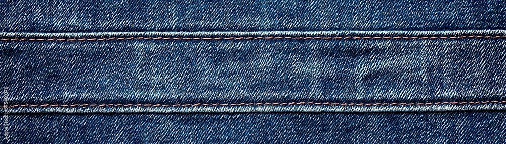 Worn denim texture background in faded blue, realistic details with ...