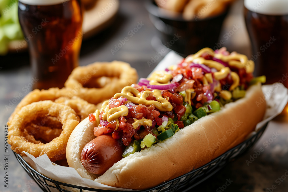 an appealing of fast food sets, cheeseburger and sandwich combo set of ...