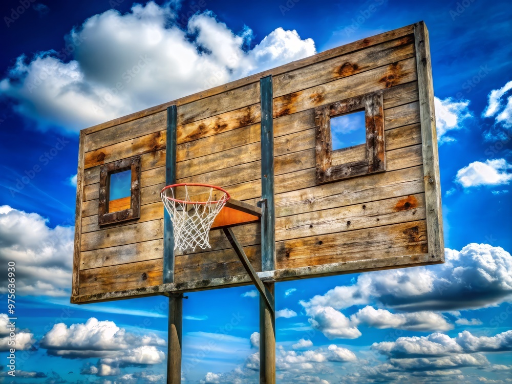 Old wooden basketball scoreboard with rusty numbers and scoreboard ...