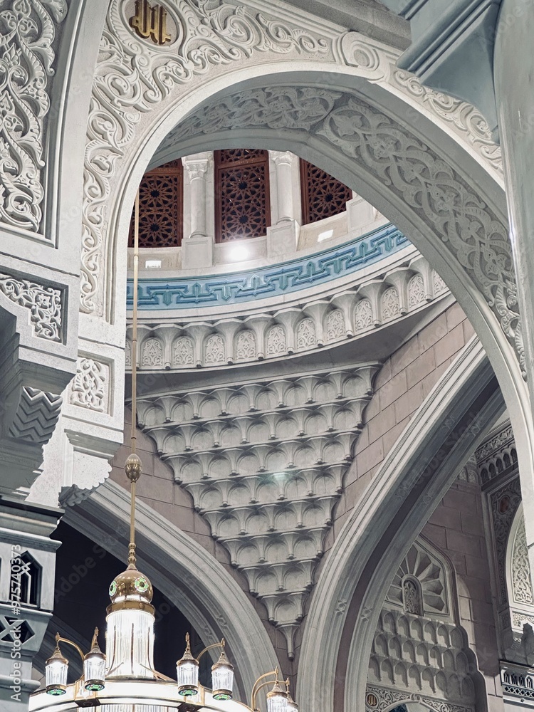 Mecca, Saudi Arabia - August 09, 2024 - The interior of the grand haram ...