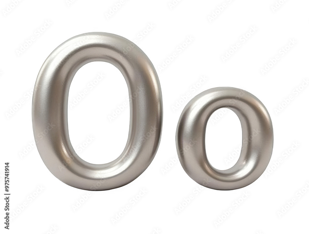 3D Pearl White Letter O Uppercase and Lowercase, Luxurious Font ...