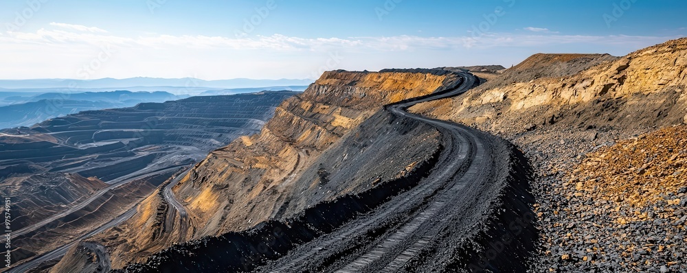 Cutaway view of mountaintop removal mining, illustrating the removal of ...