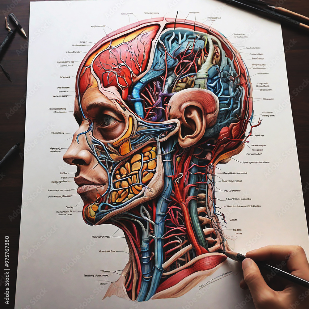 anatomy of the human brain 3D Rendering 3D Illustration alien human ...