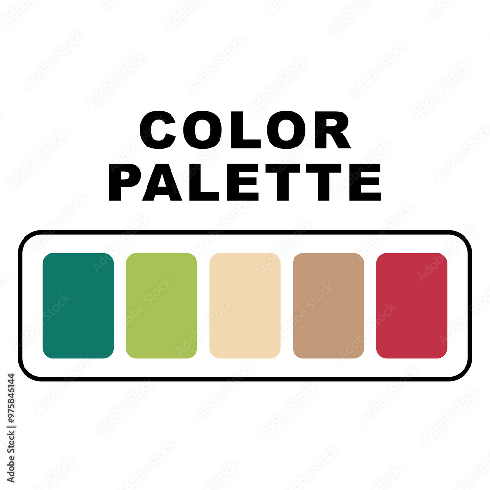 Vector Illustration With Palette Color Matching Palette Fashion Trend Color Guide Palette Rgb