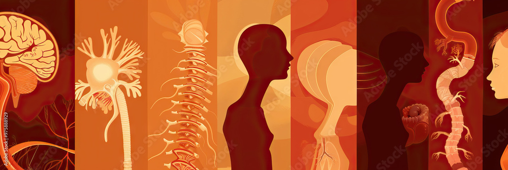 Spina Bifida Spectrum: Medical background in warm shades of brown ...
