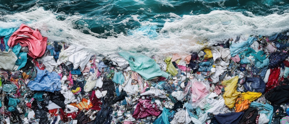 Ocean filled with textile waste broken fabrics choking marine life fast ...