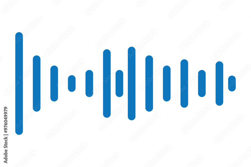 sound icon set. digital recorder voice audio wave vector symbol ...