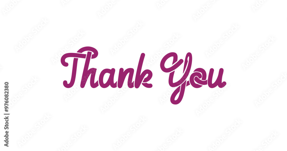 Thank You Handwritten Text in Monoline Style: Elegant Calligraphy ...