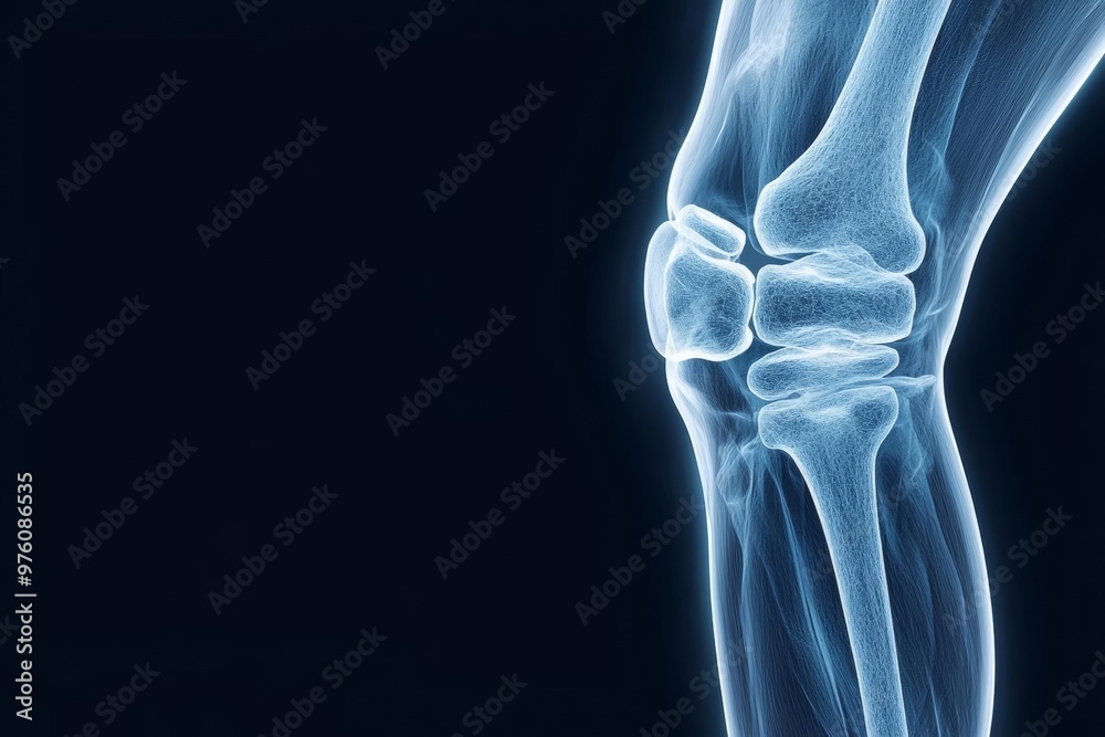 "High-resolution clinical MRI scan of a knee joint injury, capturing ...