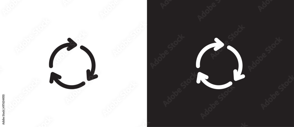 Reuse waste line icon. Reuse icons, discard Icon symbols. Rethink ...