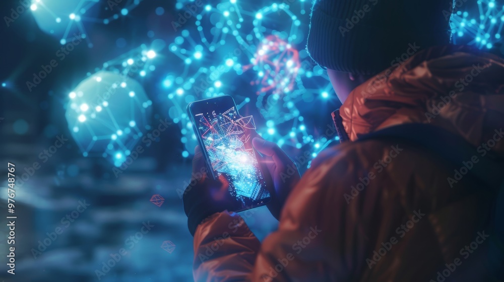 Immersive journey into the metaverse a futuristic scene of a user ...