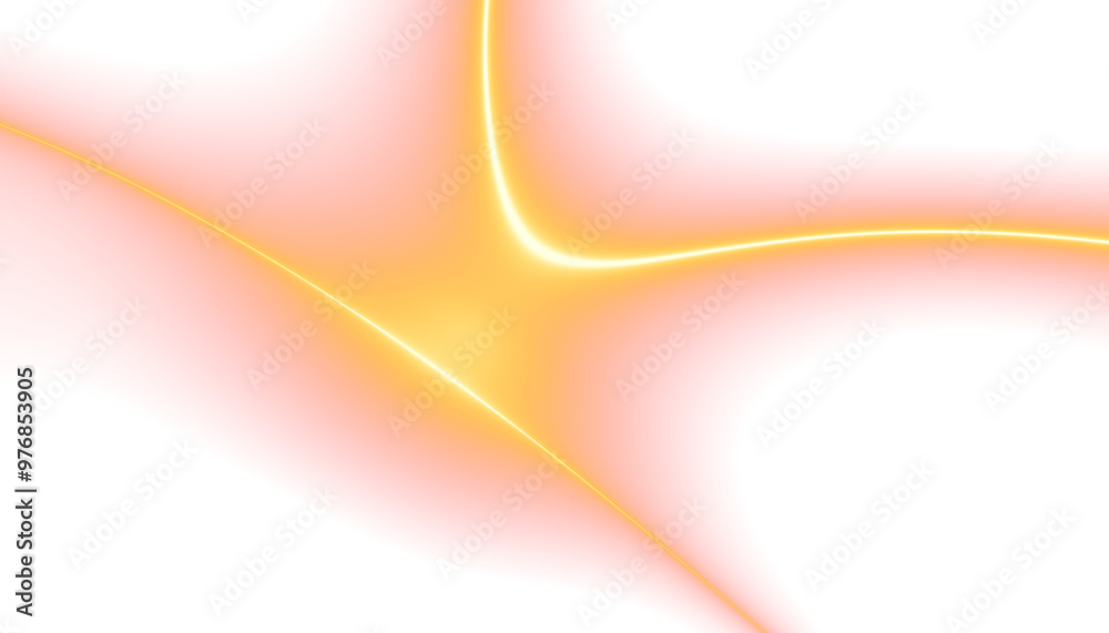 Energy lines with transparent gradient background. Elegant yellow and ...