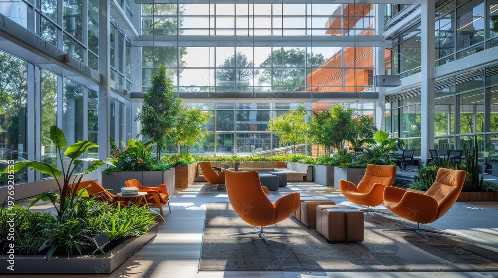 At the forefront of sustainable architecture, an energy-efficient ...