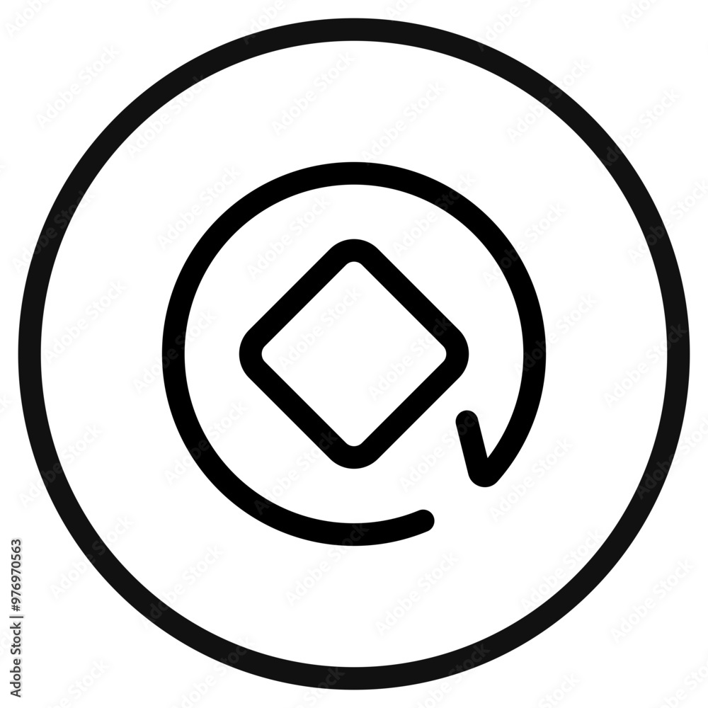 Editable rotate object vector icon. Part of a big icon set family ...