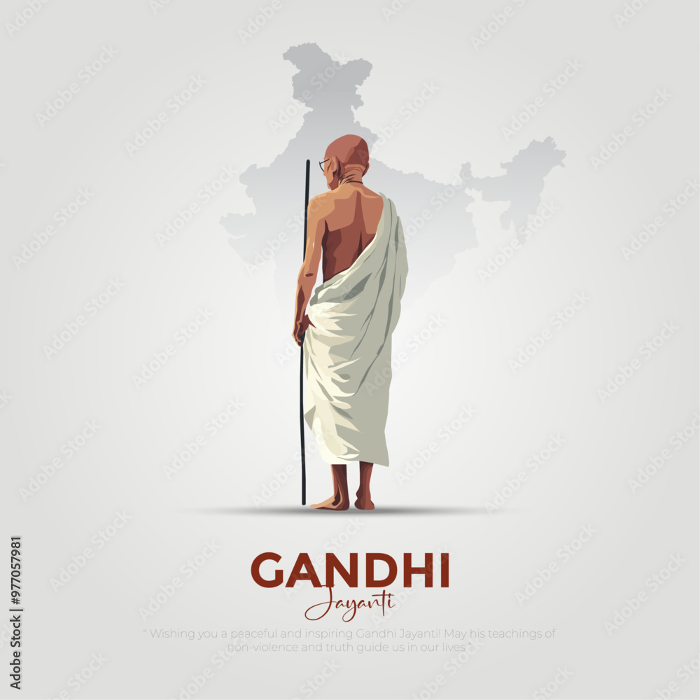 Happy Mahatma Gandhi Jayanti Post and Flyer Template. Mahatma Gandhi ...