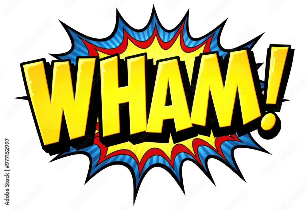 Colorful Comic Book Style Sound Effect Illustration with Dynamic ...