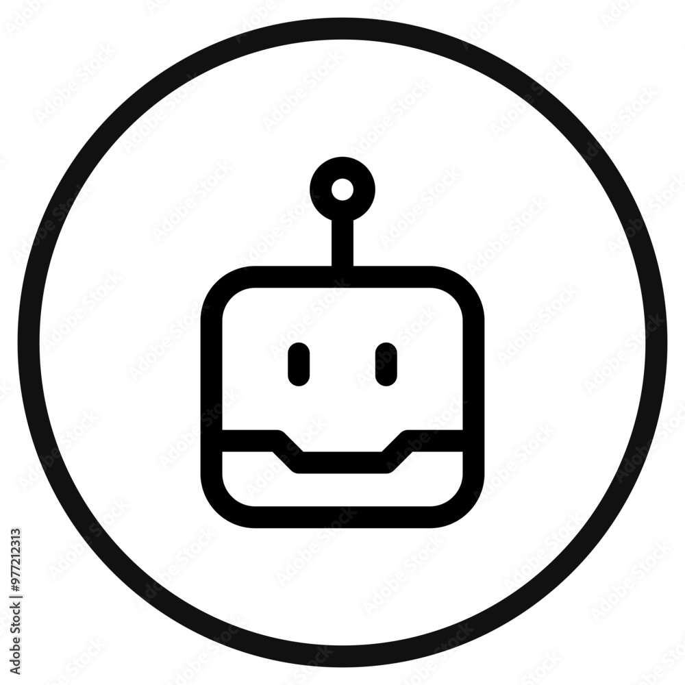 Editable robot head vector icon. Part of a big icon set family. Perfect ...