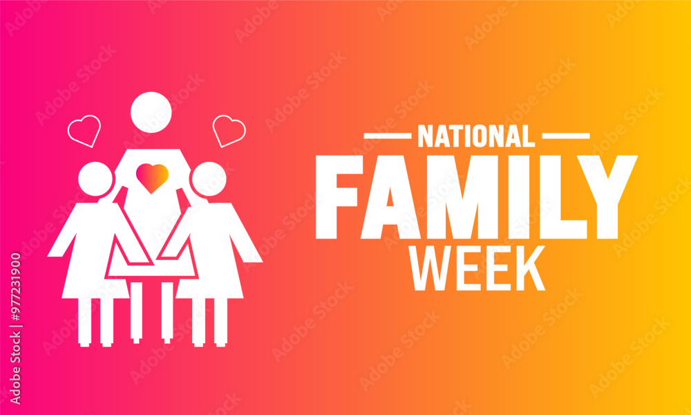 November is National Family Week background template. Holiday concept ...