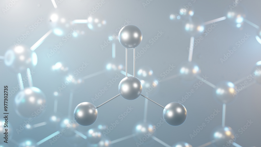 phosgene molecular structure, 3d model molecule, colorless gas ...