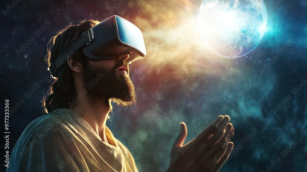 Jesus Christ illustration for virtual reality experiences, creating an ...
