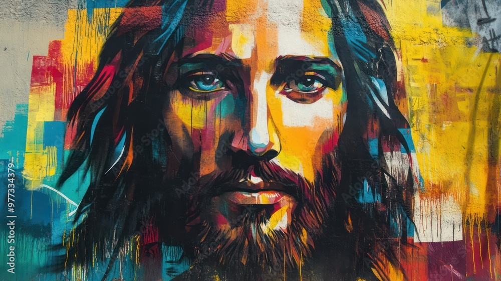 Jesus Christ in contemporary urban art, where street art techniques ...