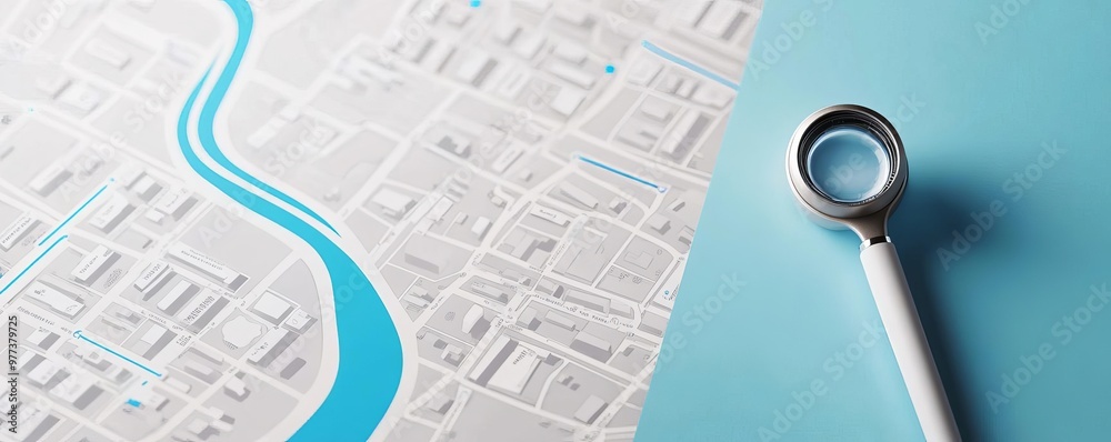 Urban planning software UI, clean layout with interactive maps, data ...