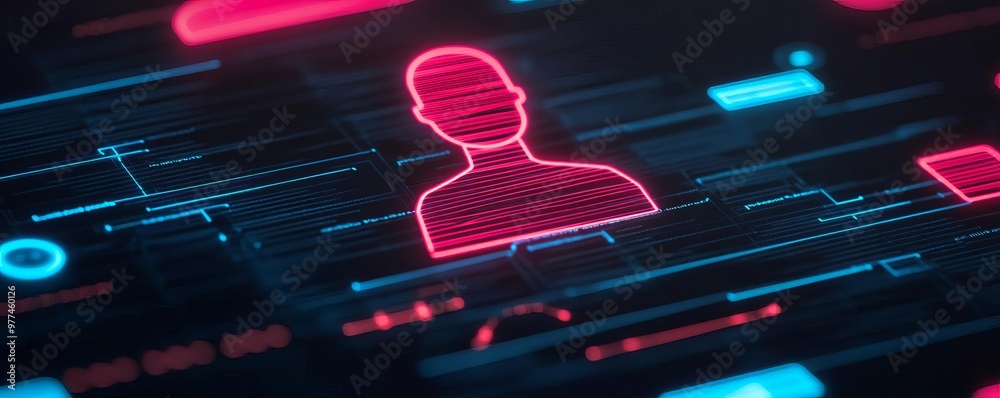 Interactive user persona workshop tool, glowing demographic insights ...