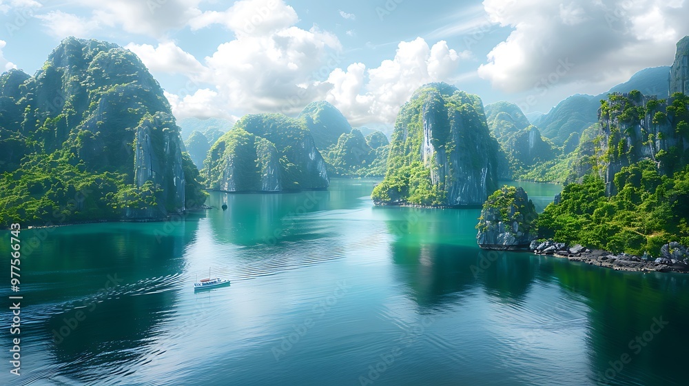 Taking a cruise through Ha Long Bay, Vietnam, offers a serene journey ...