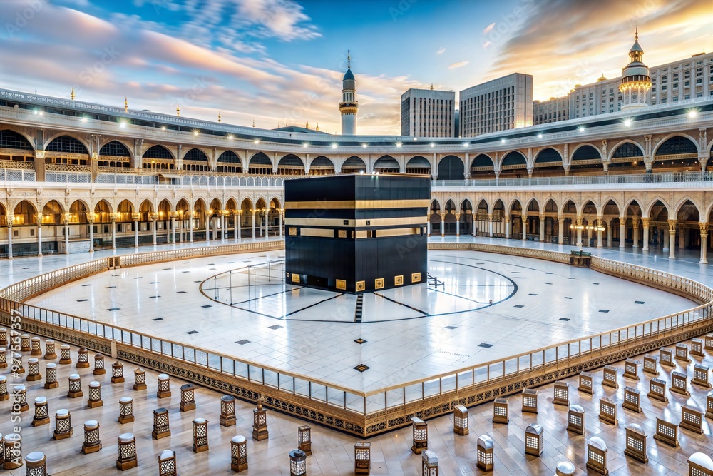 spiritual serenity and architectural grandeur of the Kaaba in Mecca ...