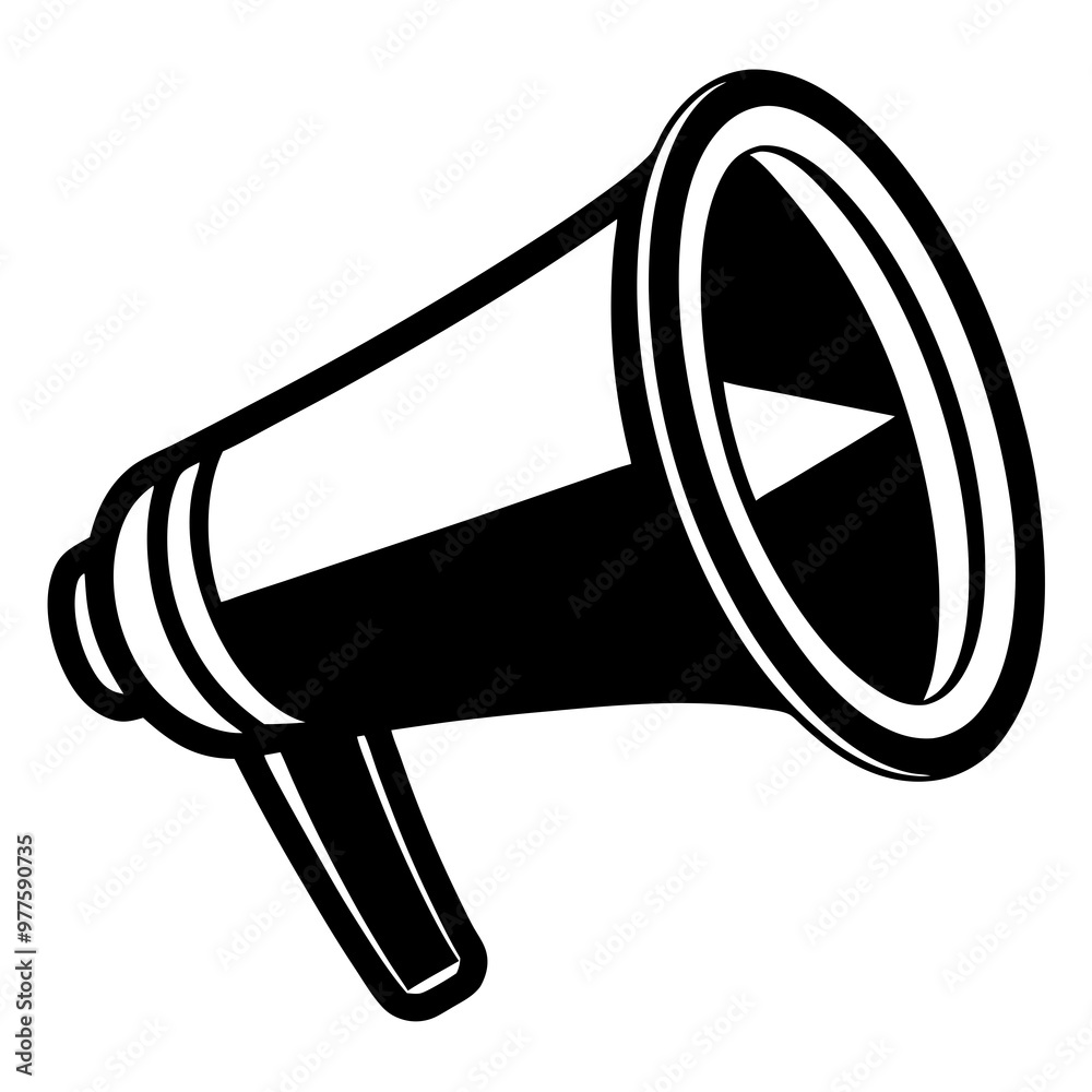 Vector megaphone illustration in cartoon, clipart, and line art styles ...