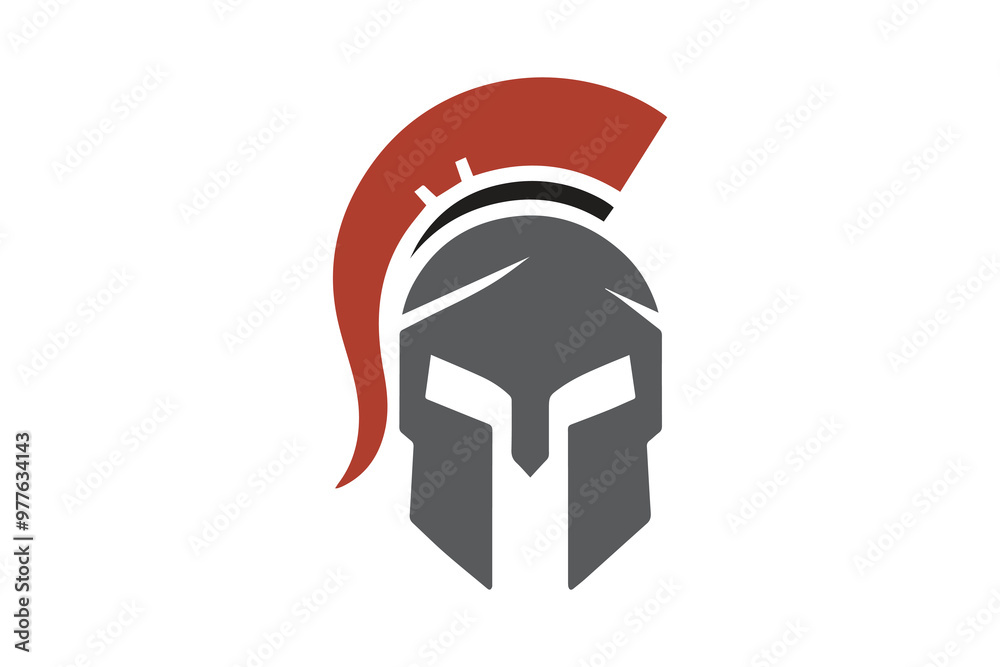 Trojan Soldier spartan helmet vector silhouette illustration Stock ...