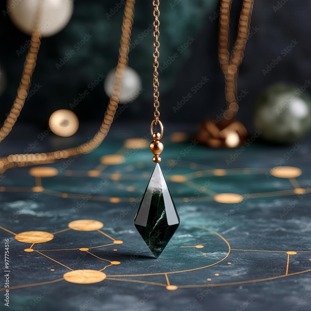 Horoscope reading with crystal pendulum and moon phases chart ...