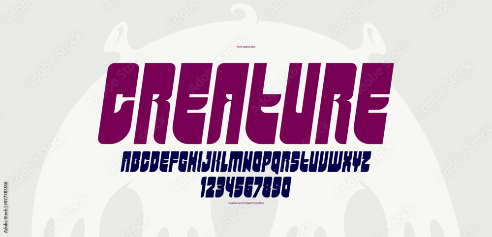 Bold and strong vector geometric font for logos and branding, heavy ...