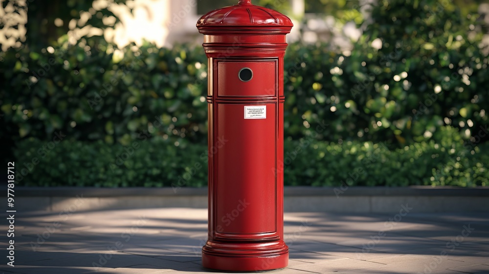 Exquisitely detailed model of an iconic British red postbox rendered in ...
